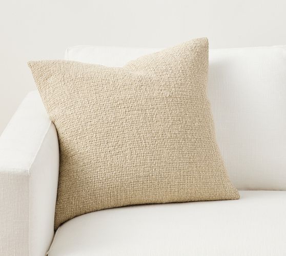 Textured Solid Slub Throw Pillow | Pottery Barn
