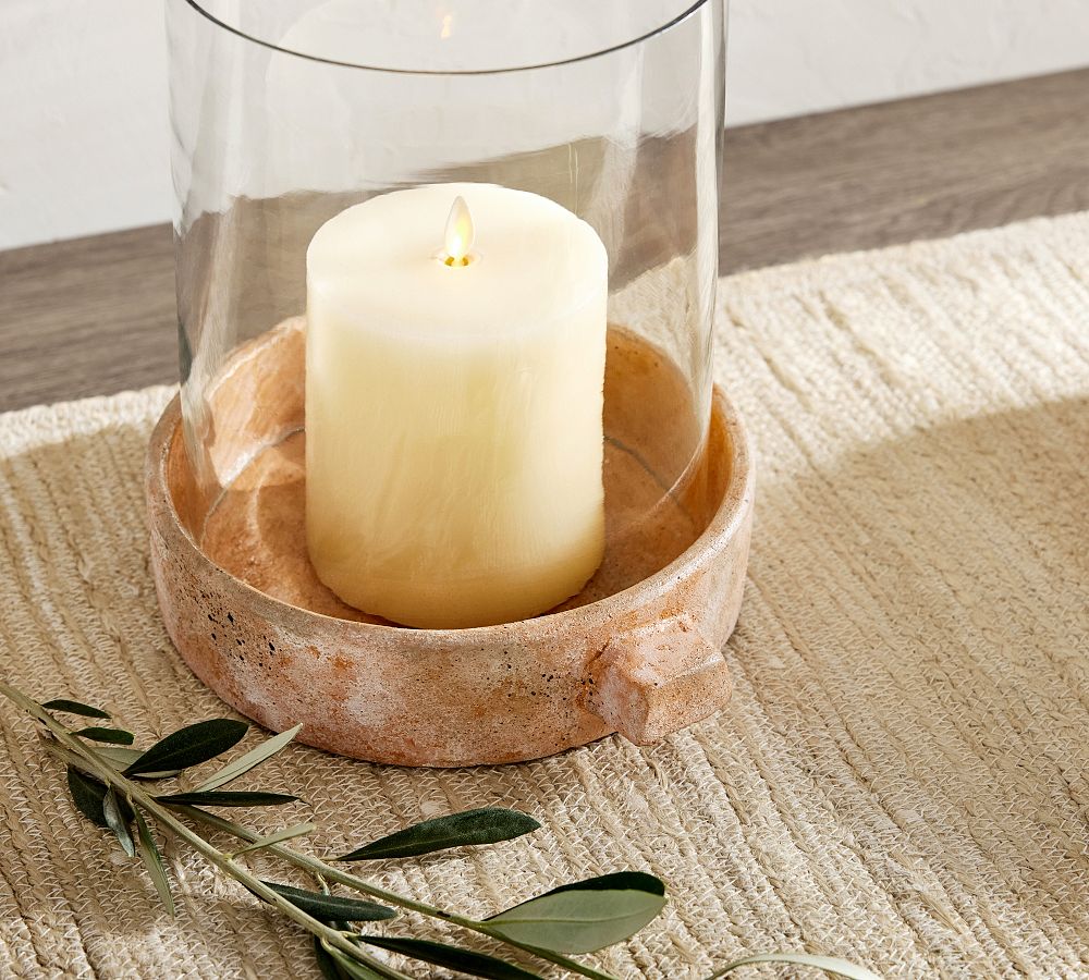 Artisan Handcrafted Ceramic Hurricane Candleholder | Pottery Barn