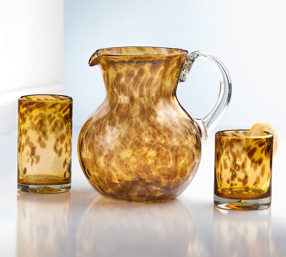 Tortoise Double Old Fashioned Glass Set | Pottery Barn