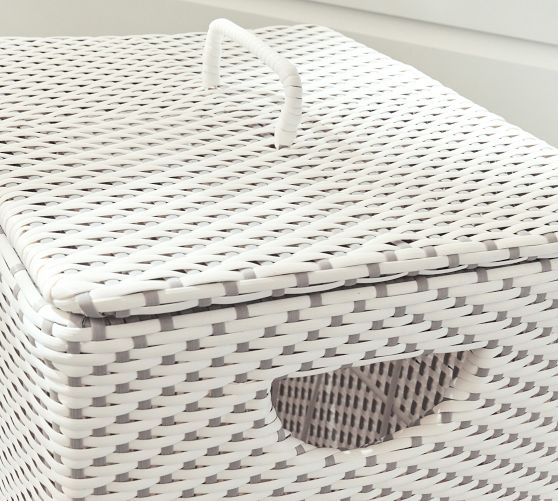 Newport Handwoven Lidded Hamper | Pottery Barn