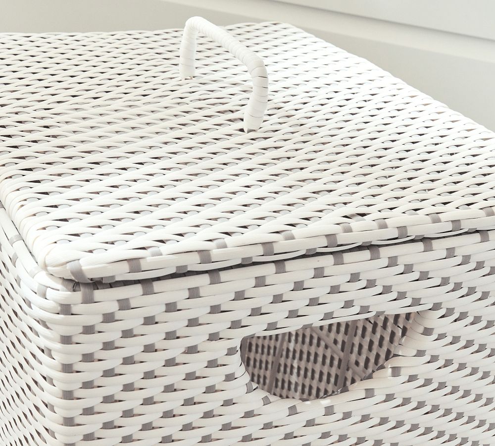 Newport Handwoven Lidded Hamper | Pottery Barn