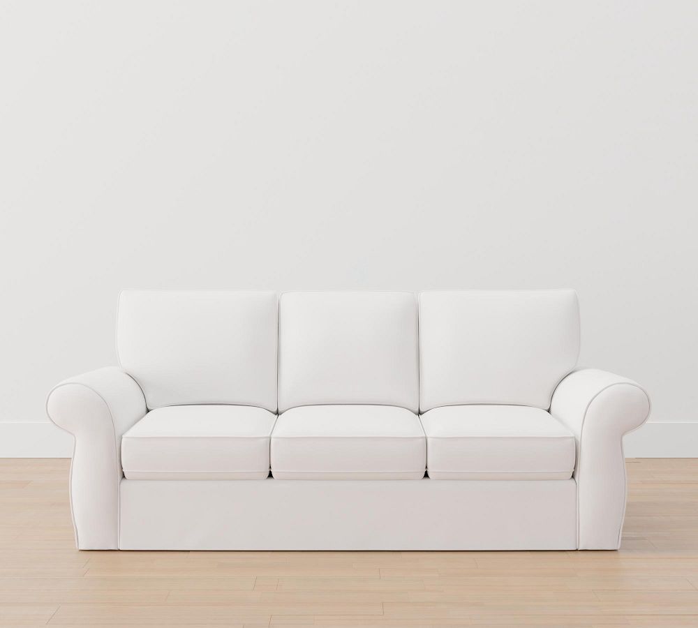 Pearce Roll Arm Slipcovered Fabric Sofa | Pottery Barn