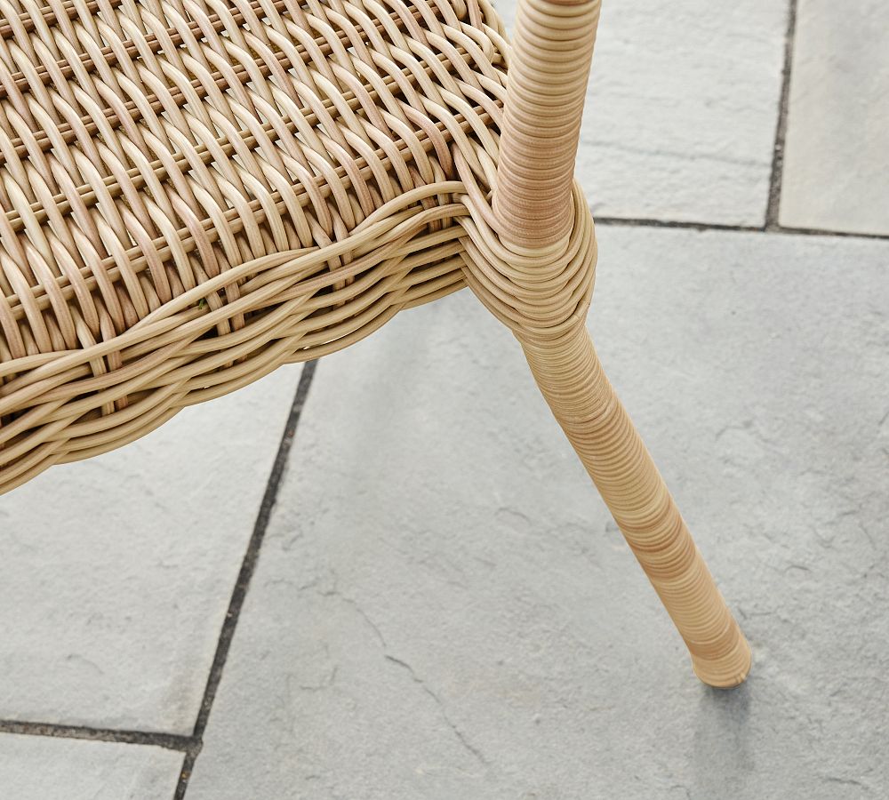 Huntington Wicker Stacking Outdoor Dining Chair | Pottery Barn