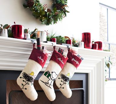 Peanuts™ Crewel Stockings | Pottery Barn