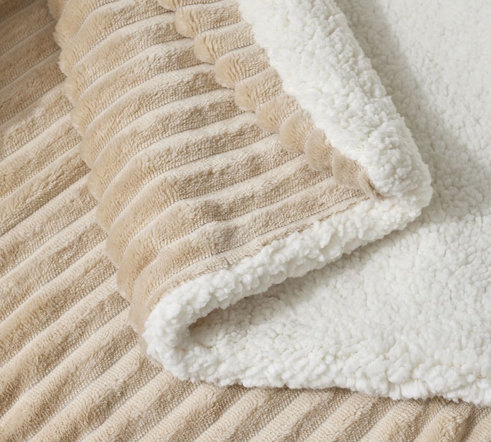 Ridgeline Sherpa Back Throw | Pottery Barn