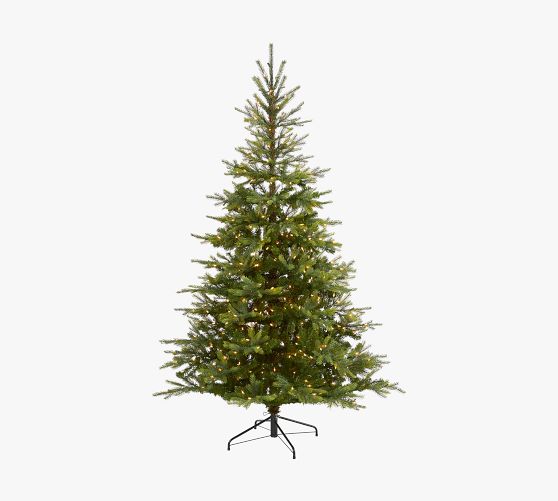 Pre-Lit North Carolina Spruce Faux Christmas Tree | Pottery Barn