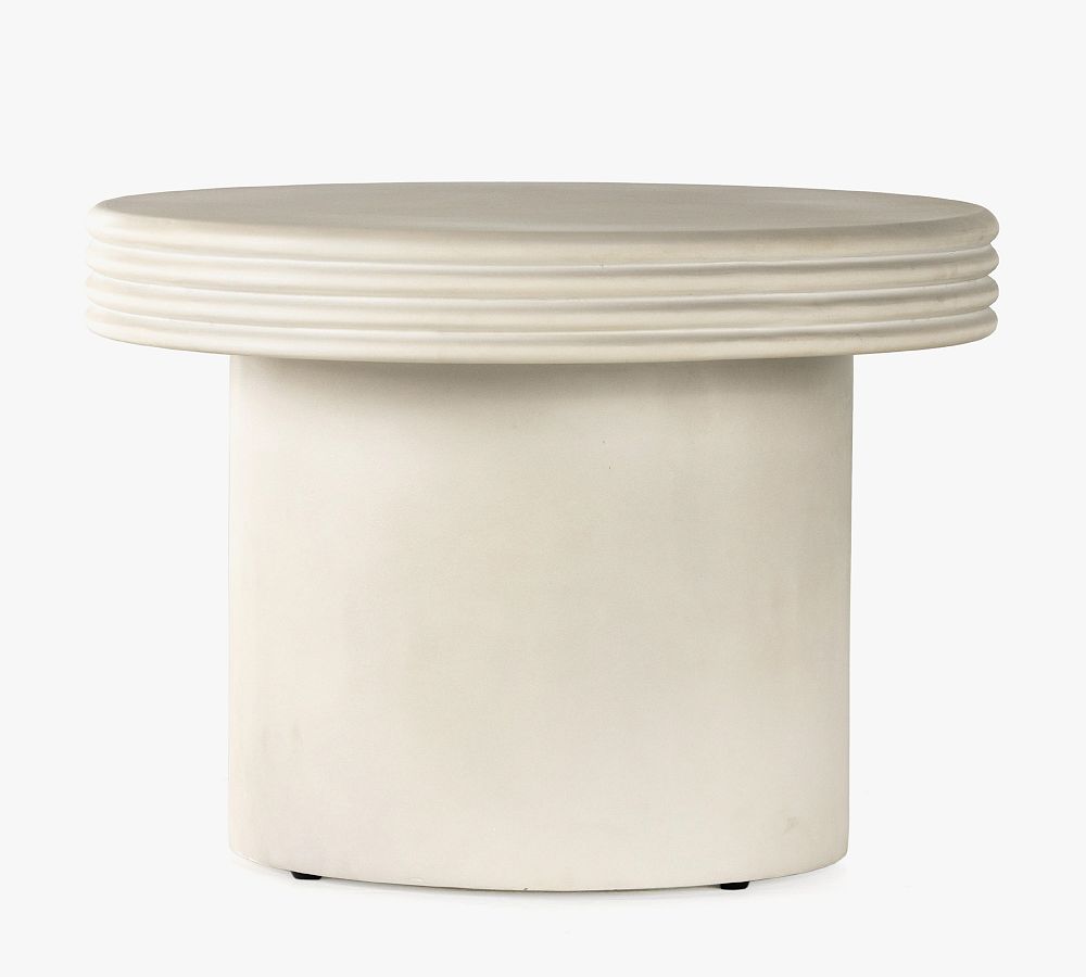 Champman Round Concrete Outdoor End Tables, Set of 2 | Pottery Barn