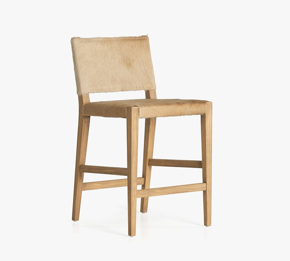 Perez Hair-On-Hide Bar & Counter Stool | Pottery Barn