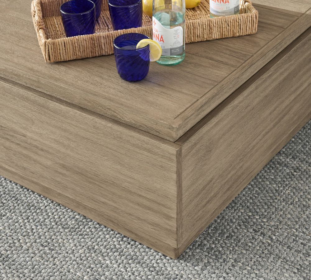 Indio FSC® Eucalyptus Modern Platform Coffee Table with Storage ...