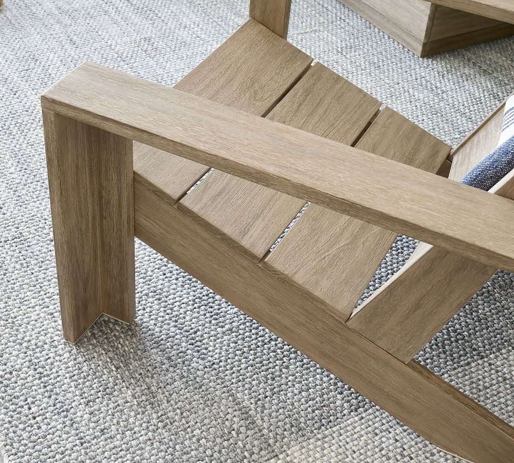 Indio FSC® Eucalyptus Modern Outdoor Adirondack Chair | Pottery Barn