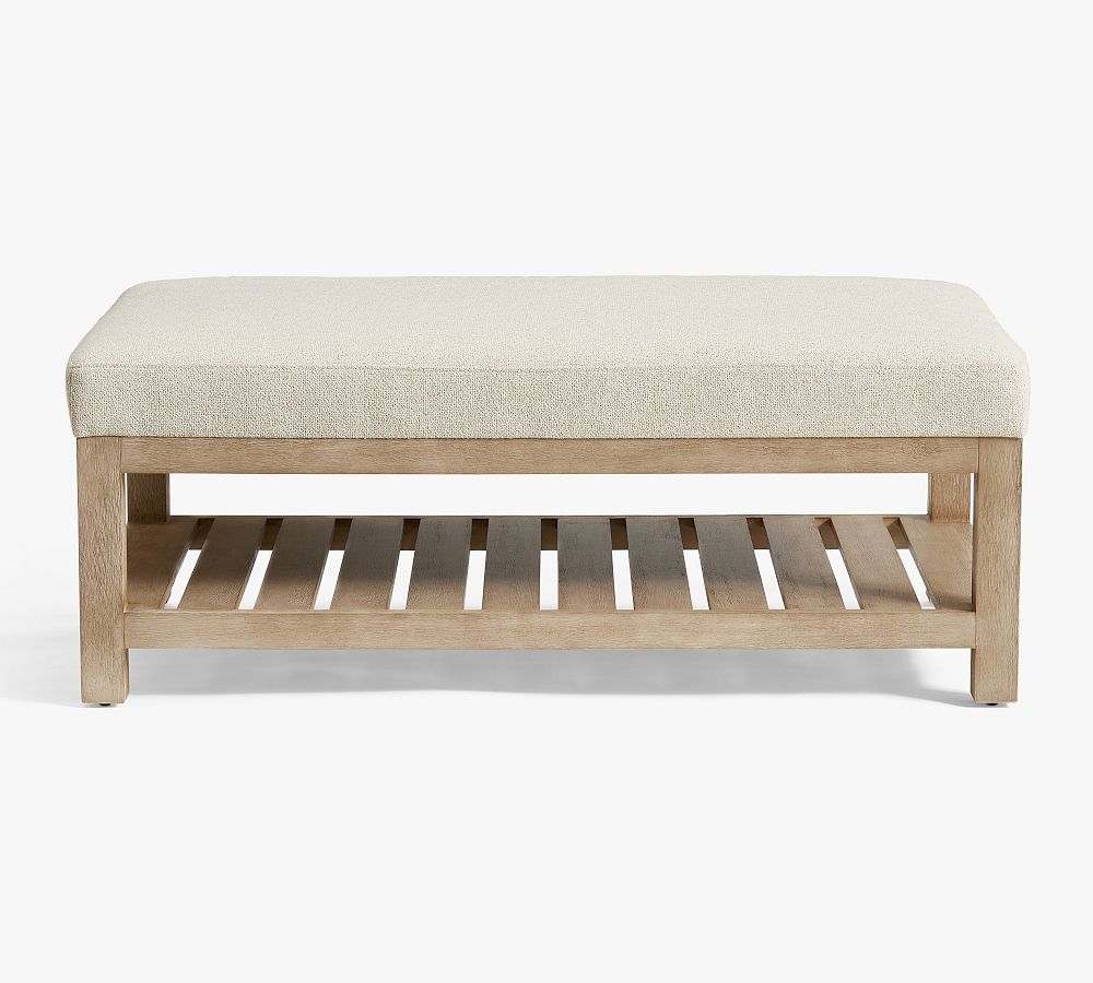 Jake Rectangular Upholstered Ottoman | Pottery Barn
