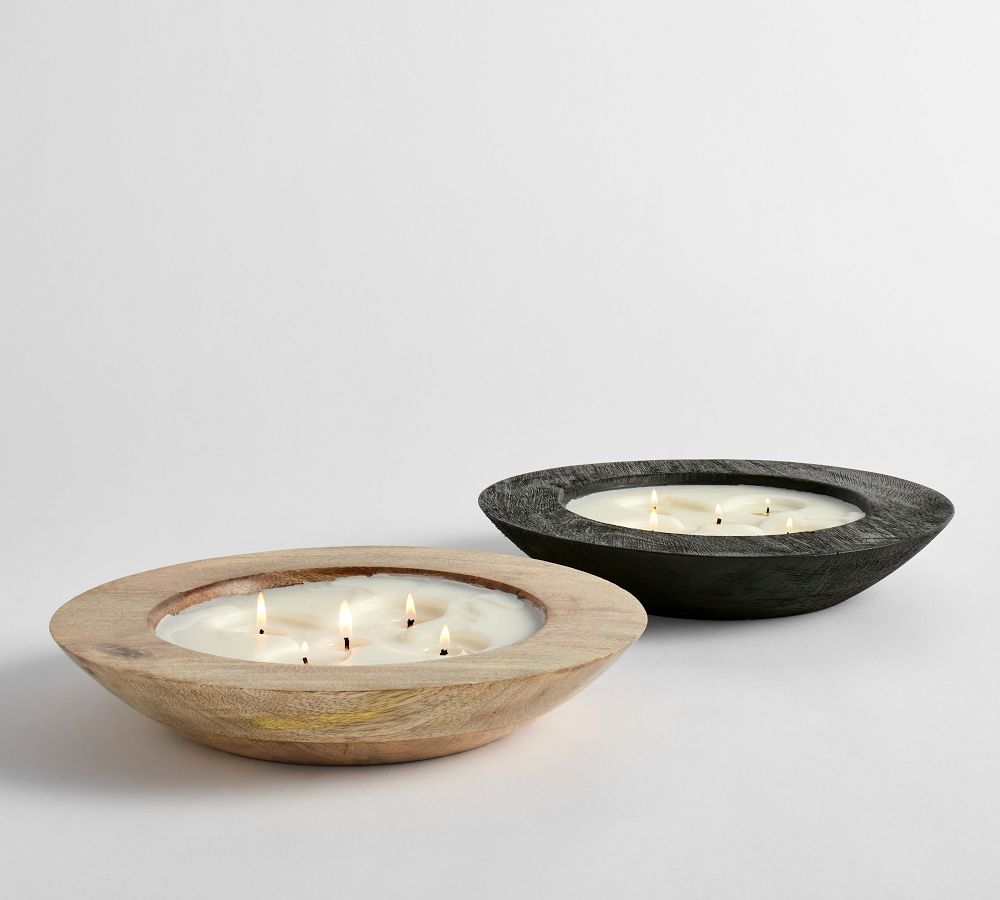 Wooden Bowl Scented Candle - Fig & Sandalwood | Pottery Barn
