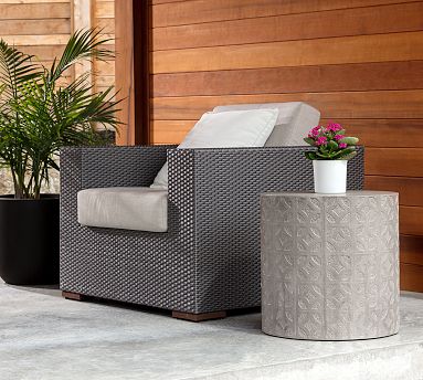 Geo Round Concrete Side Table | Pottery Barn