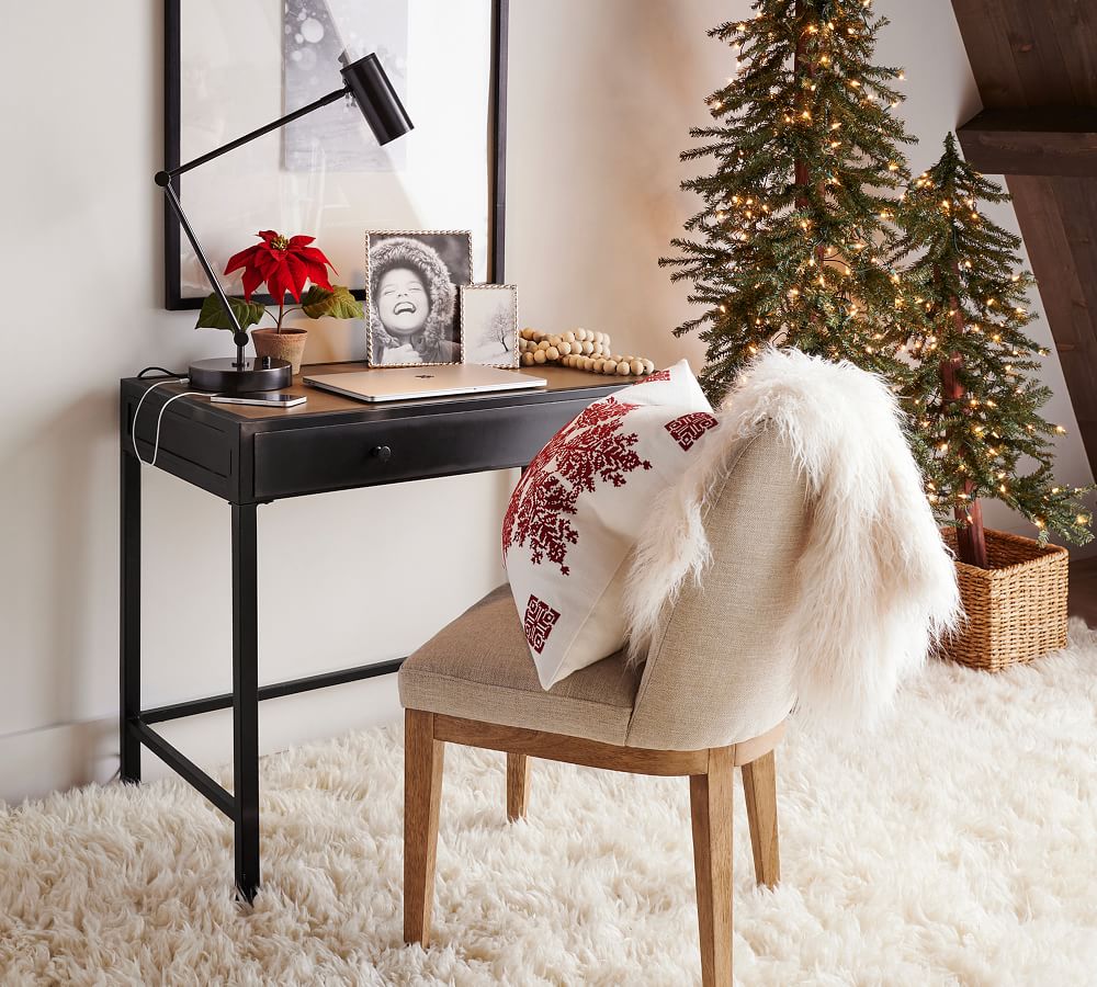 Flynn Metal Writing Desk with Drawer | Pottery Barn