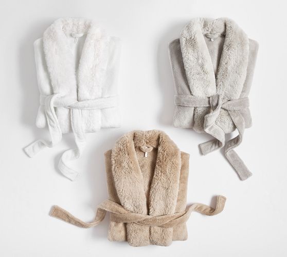 Alpine Faux Fur Robe | Pottery Barn