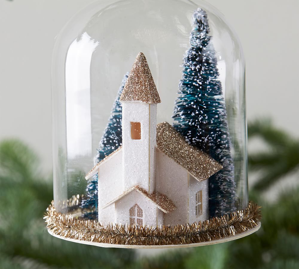 Winter Scene Cloche Ornaments | Pottery Barn