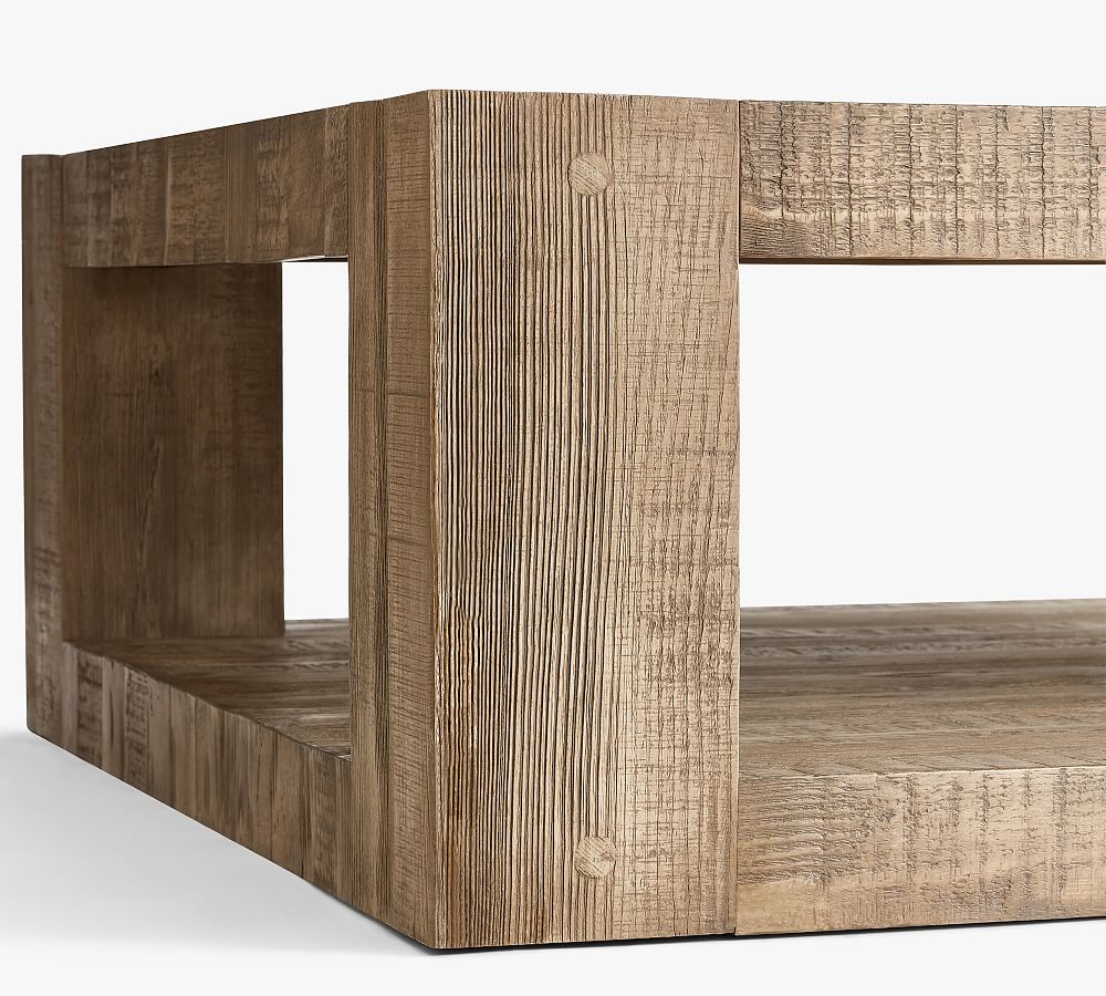 Palisades Square Reclaimed Wood Coffee Table | Pottery Barn