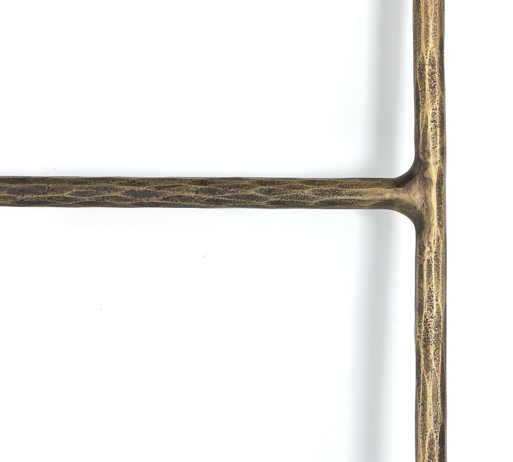 Antique Leaning Brass Ladder Rack | Pottery Barn