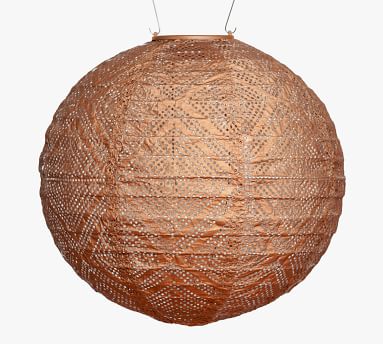 Market Globe Solar Outdoor Lantern - 12"W | Pottery Barn