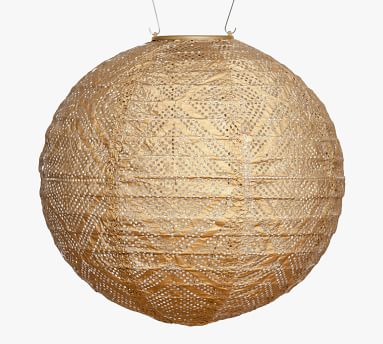 Market Globe Solar Outdoor Lantern - 12"W | Pottery Barn