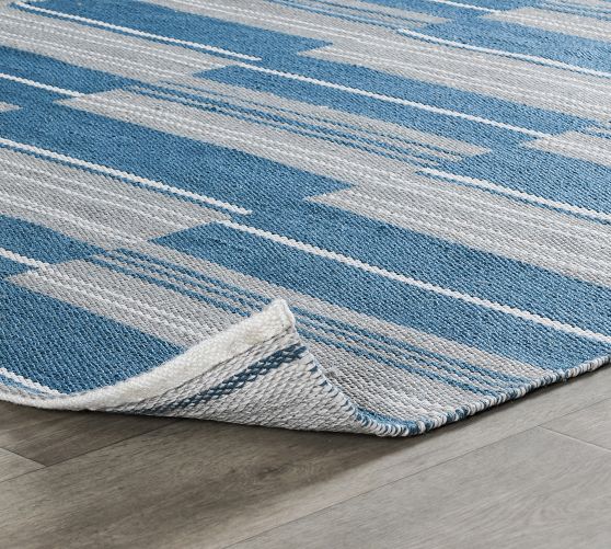 Daley Handwoven Striped Outdoor Performance Rug | Pottery Barn