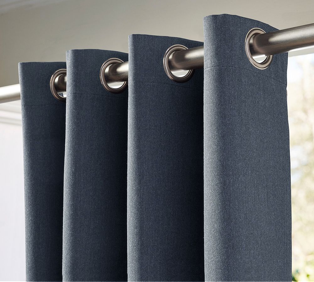Outdoor Performance Heathered Canvas Drape | Pottery Barn