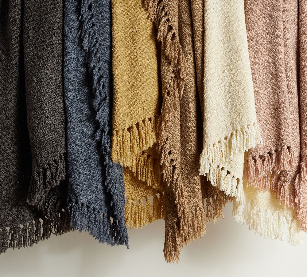 Dreamy Handwoven Fringe Throw Blanket | Pottery Barn