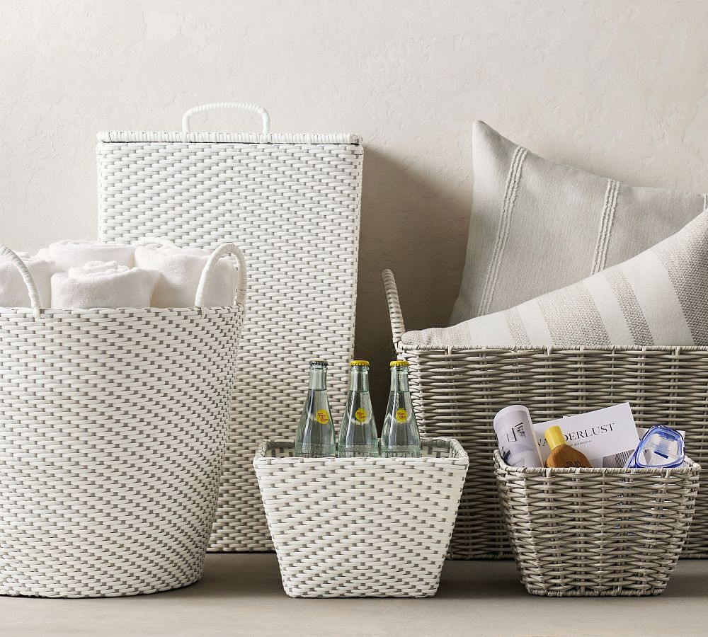 Newport Handwoven Lidded Hamper | Pottery Barn