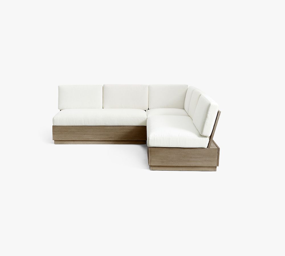 Indio Modern Platform L-Shaped 3-Piece Outdoor Sectional | Pottery Barn