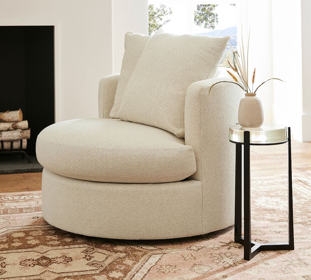 Balboa Upholstered Swivel Armchair
