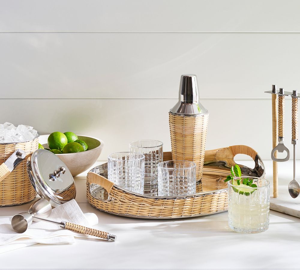 Harbour Woven Barware Collection | Pottery Barn
