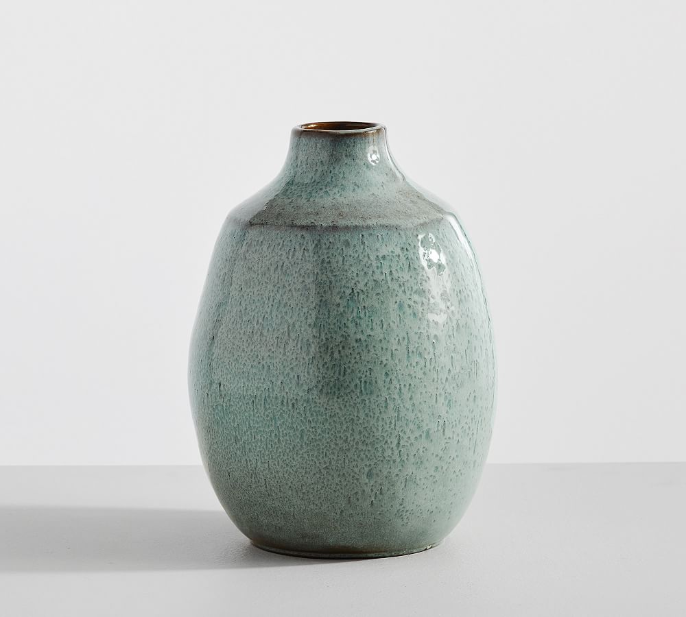 Blue Ombre Reactive Glazed Vase | Pottery Barn