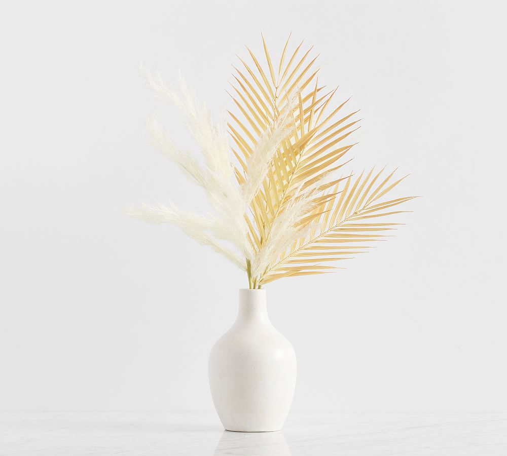 Faux Pampas and Golden Palm Leaf Bundle | Pottery Barn