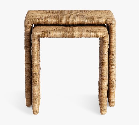 Woven Rectangular Nesting End Tables | Pottery Barn