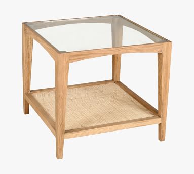 Lana Cane Square Side Table | Pottery Barn