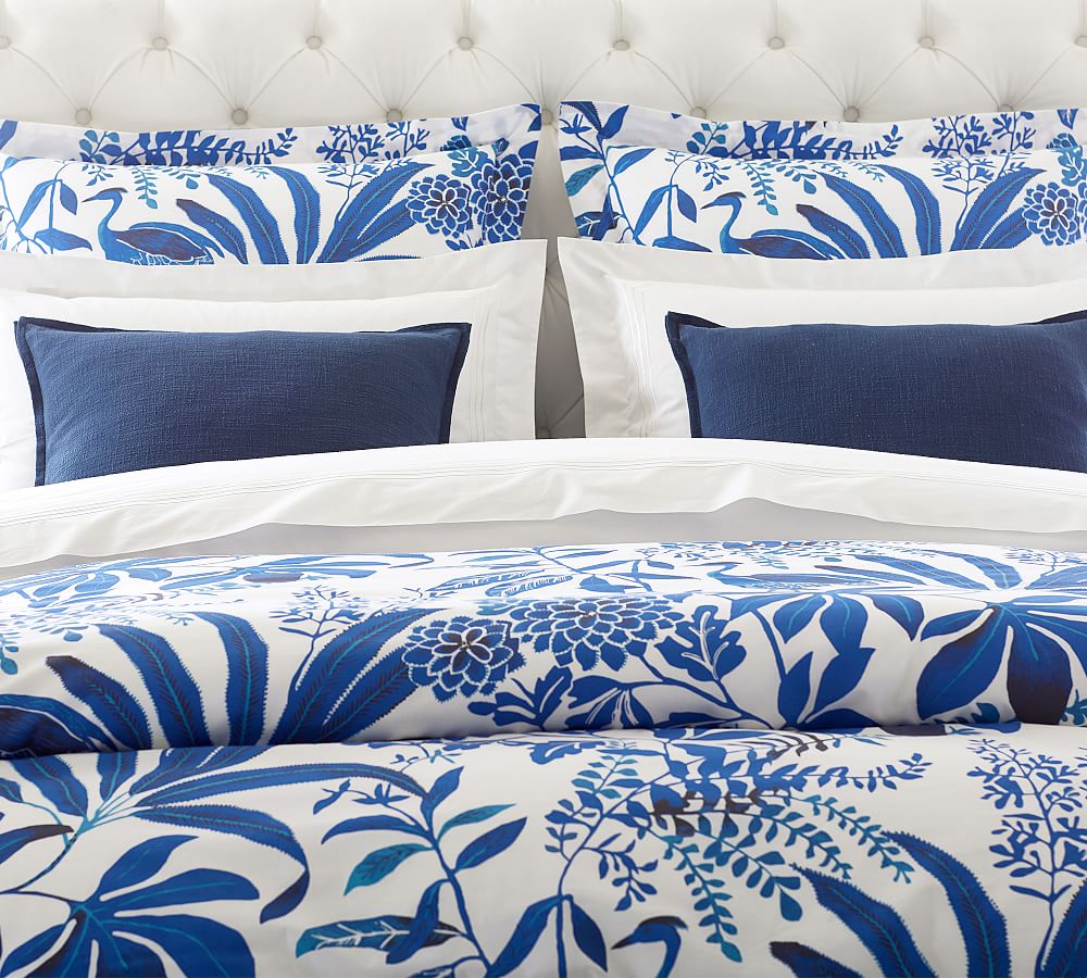 Toile Bird Organic Cotton Duvet Cover & Shams | Pottery Barn