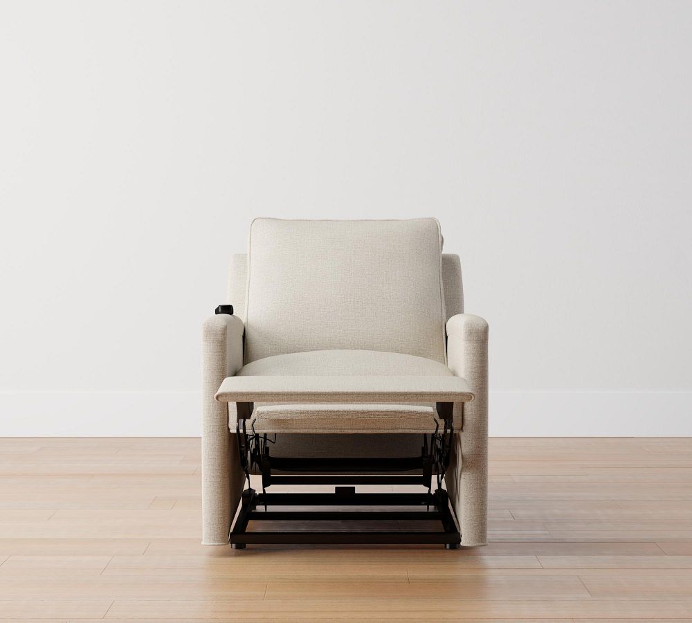 Tyler Square Arm Upholstered Power Lift Recliner | Pottery Barn