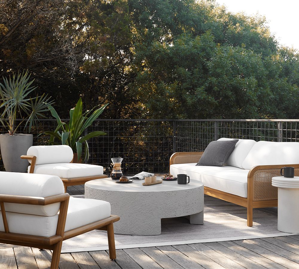 Bolinas Modern Round Coffee Table | Pottery Barn