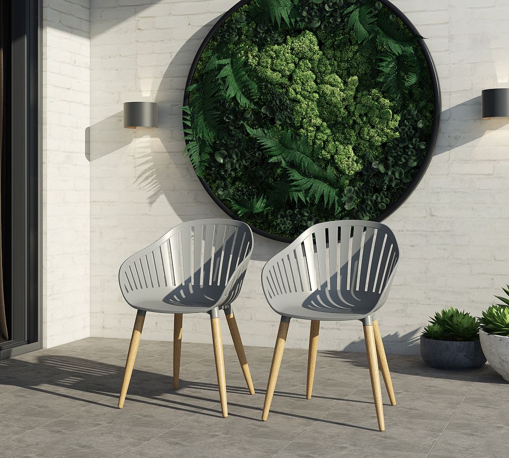 Sinclair Metal Outdoor Dining Chairs, Set of 4 | Pottery Barn