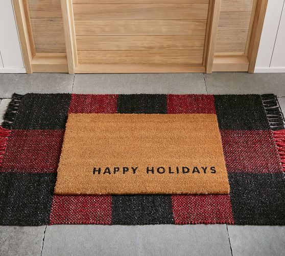 Happy Holidays Doormat | Pottery Barn
