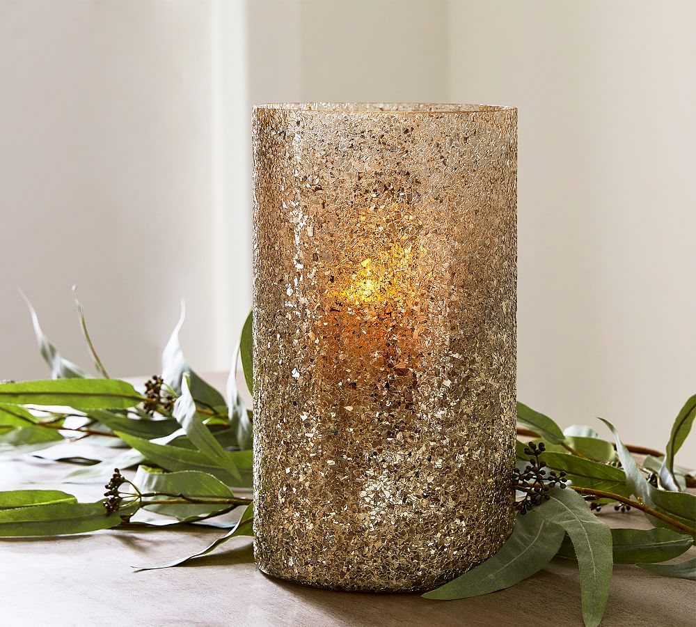 Gemma Textured Hurricane Candleholder | Pottery Barn