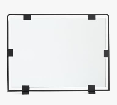 Vail Glass Fireplace Screen - Black | Pottery Barn