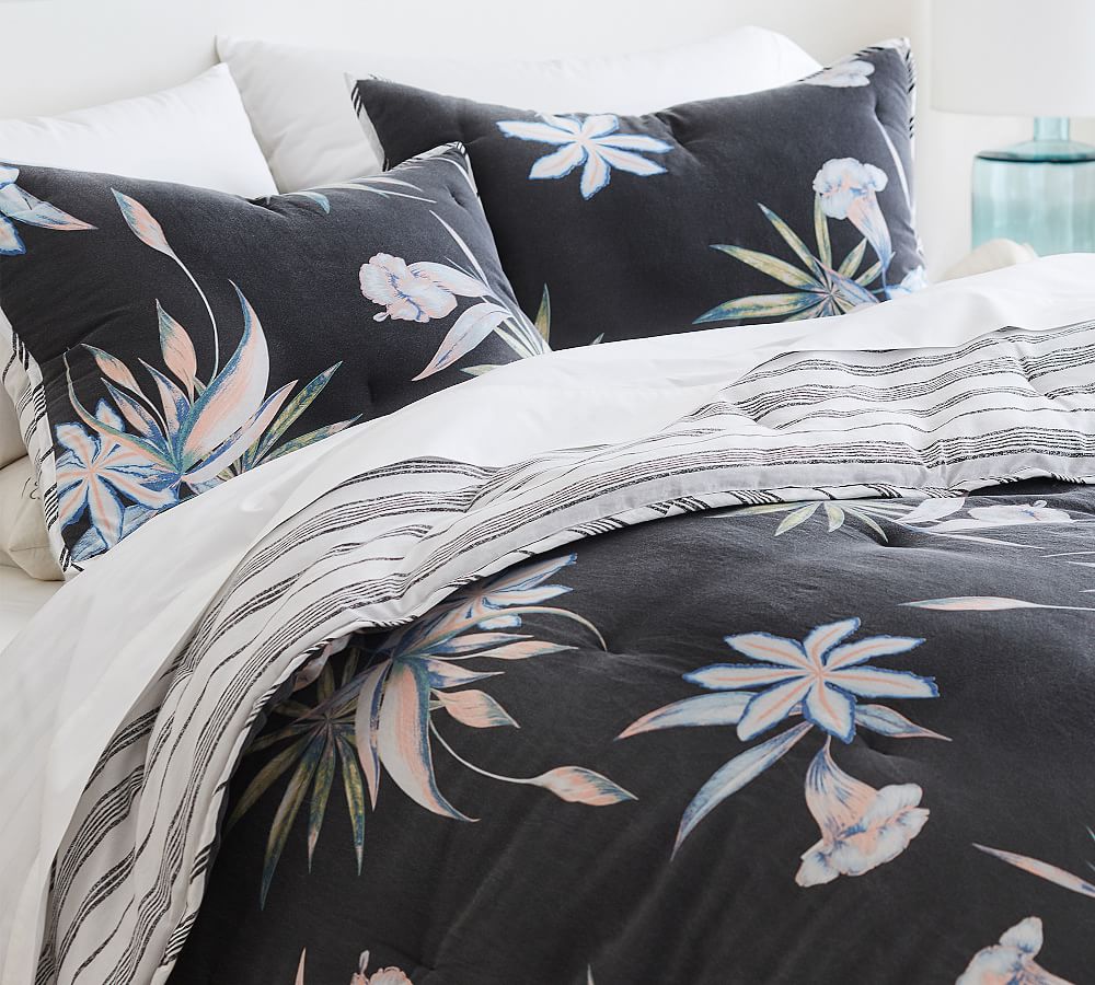 Roxy Sun Washed Percale Island Life Sham | Pottery Barn