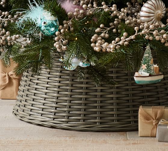 Aubrey Handwoven Tree Collar - Gray | Pottery Barn