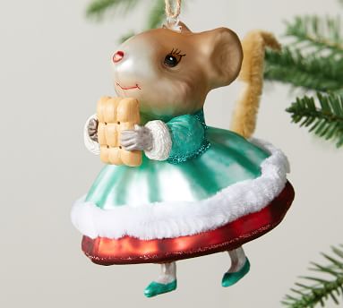 Mercury Glass Mice Ornaments | Pottery Barn