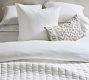 European Flax Linen/Cotton Channel Stitch Quilt | Pottery Barn