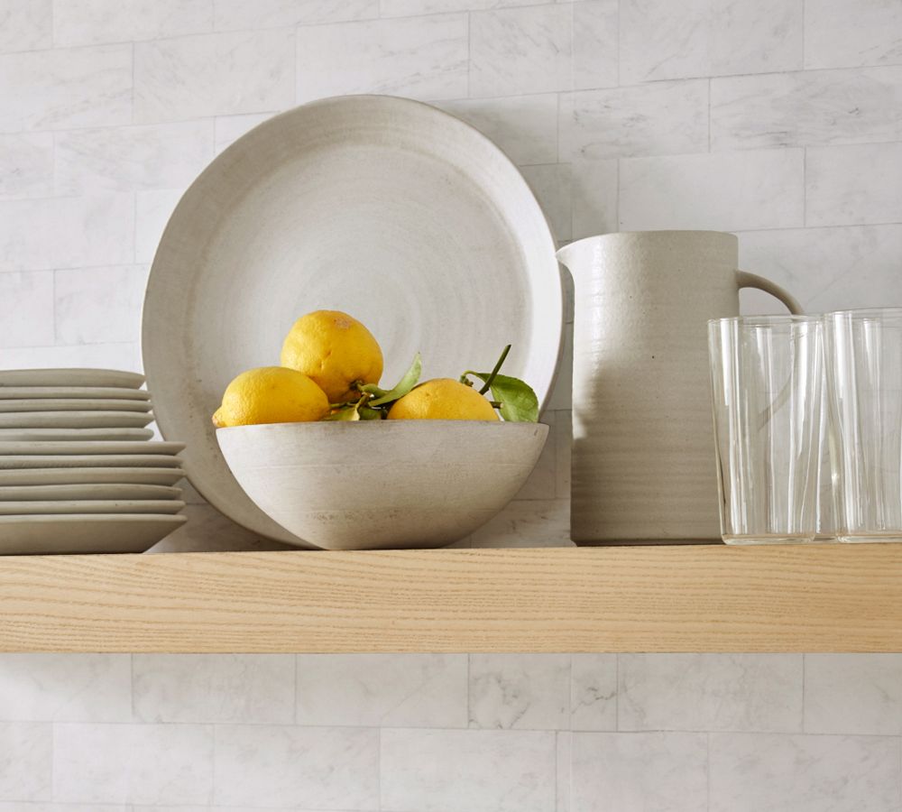 Larkin Reactive Glaze Stoneware Serving Platter | Pottery Barn