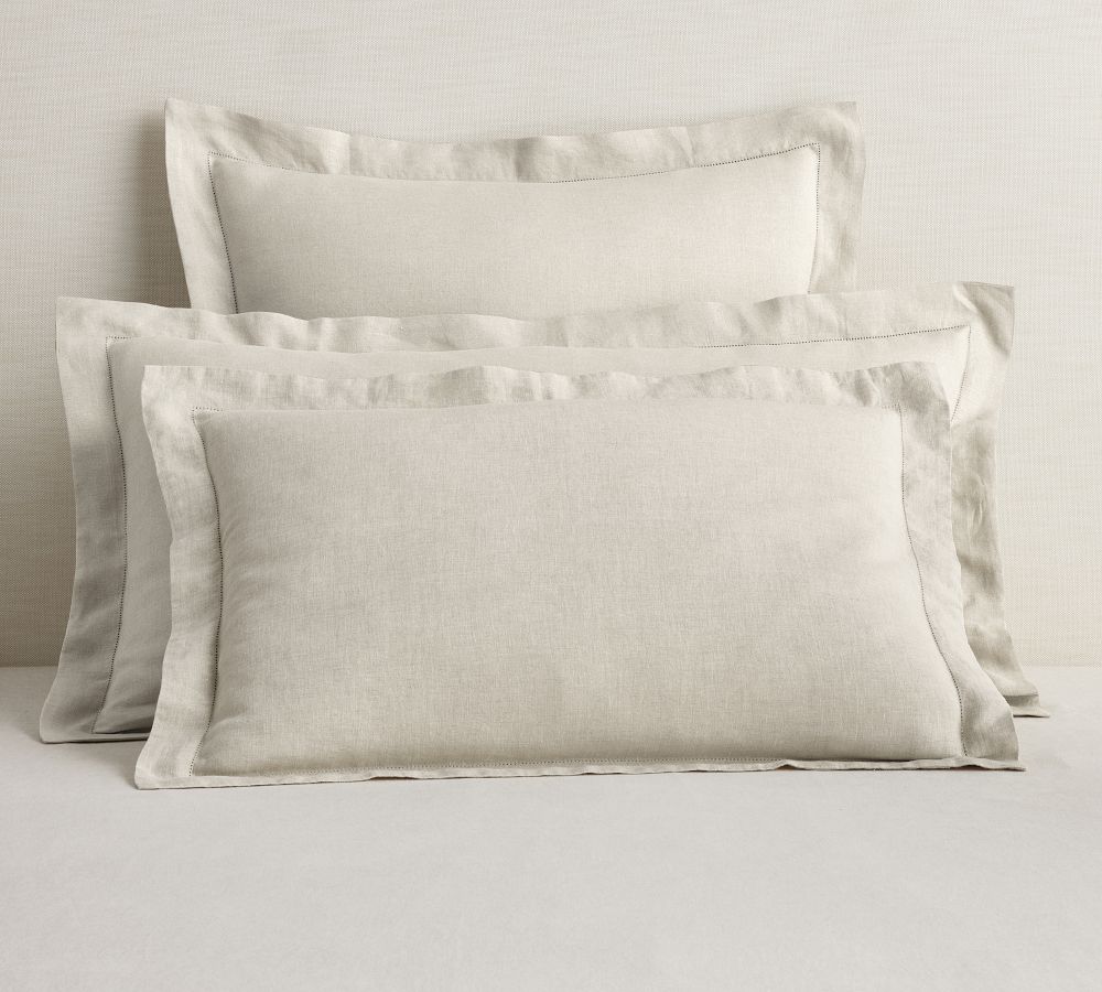 Belgian Linen Pillow Shams - Classic Ivory | Pottery Barn