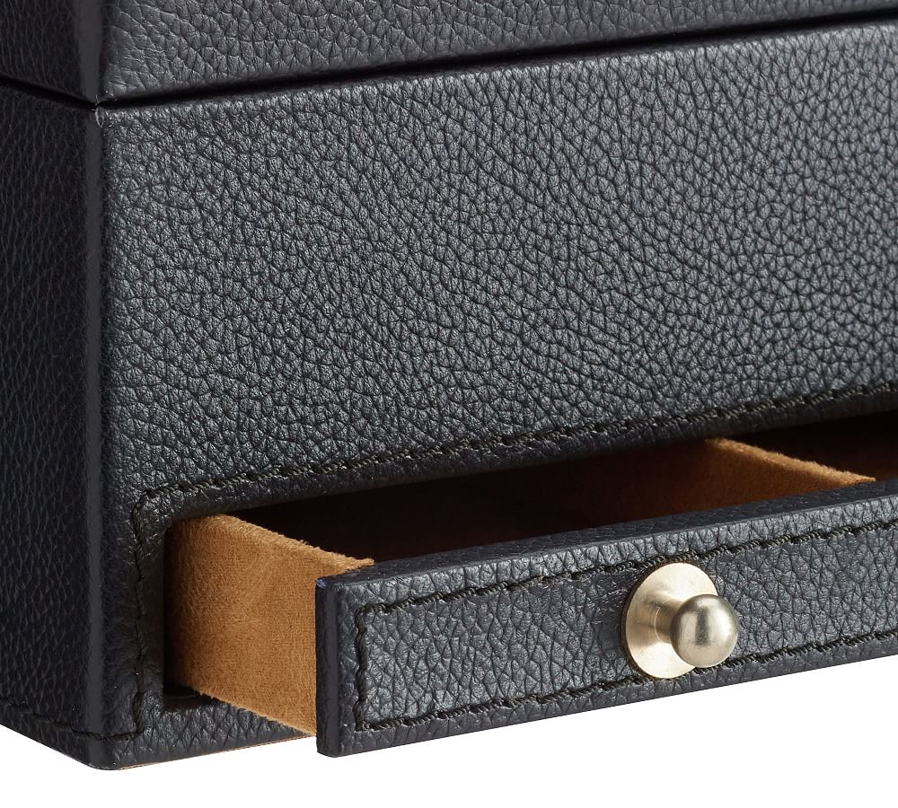 Grant Leather Accessory Storage Box | Pottery Barn