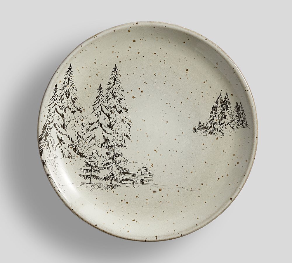 Rustic Forest Stoneware Salad Plates - Set of 4 | Pottery Barn